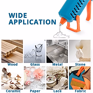 Tilswall Hot Glue Gun 50W with 75 PCS (5.11'' x 0.27") Glue Sticks Heat Up Quickly Mini Melt Gun Electric for Art Crafts School, Sealing, DIY, Home Repairs, Card, Glass, Festival Decor and Gifts