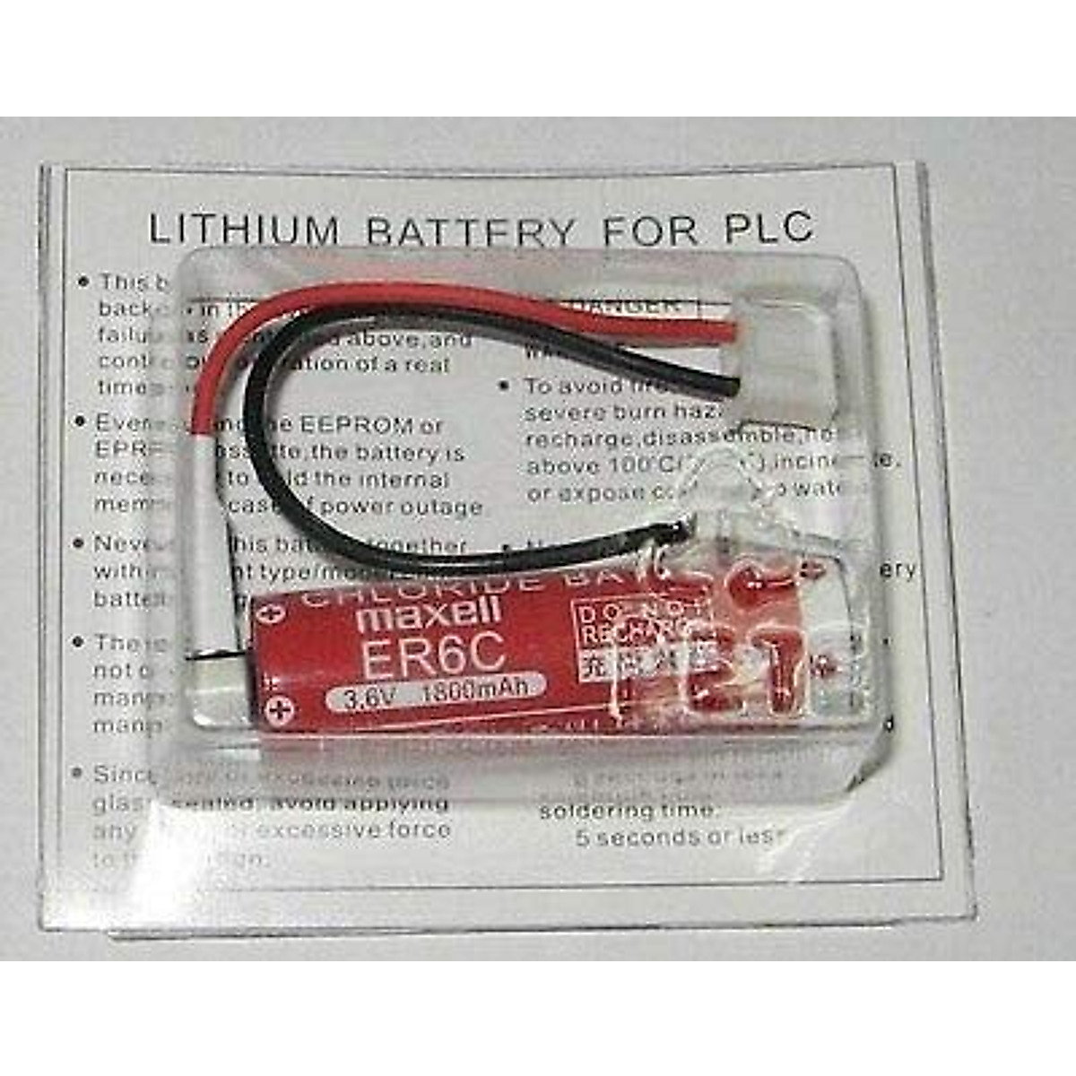 ER6C Battery 1800mah 3.6V Mitsubishi FX2N-128MR FX1N PLC Maxell New in Factory Bag