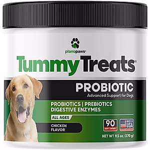Probiotics for Dogs All Ages - Dog Probiotics for Digestive Health - Digestive Enzymes for Gut Flora, Diarrhea & Bowel Support - Gut Health Support Prebiotics for Dogs - 90 Probiotic Chews for Dogs