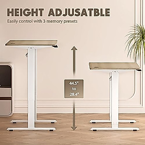 ERGOMORE Electric Standing Desk, 55 Inch Height Adjustable Standing Desk, Stand up Desk with 3 Memory Presets Controller (Maple & White)
