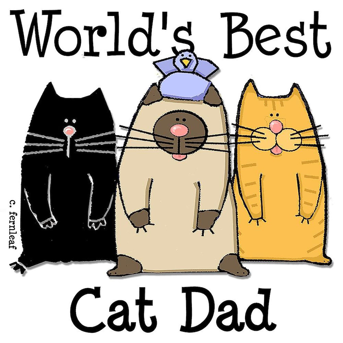 CafePress World's Best Cat Dad Mug Ceramic Coffee Mug, Tea Cup 11 oz