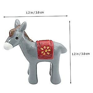 YARNOW 50 Pcs Micro Landscape Little Donkey Miniature Animals Figurines Mini Fairy Figurines Fairy Gardens Ornaments Figure Statue Animals Toys Micro Donkey Ornaments Resin Cute Flowerpot