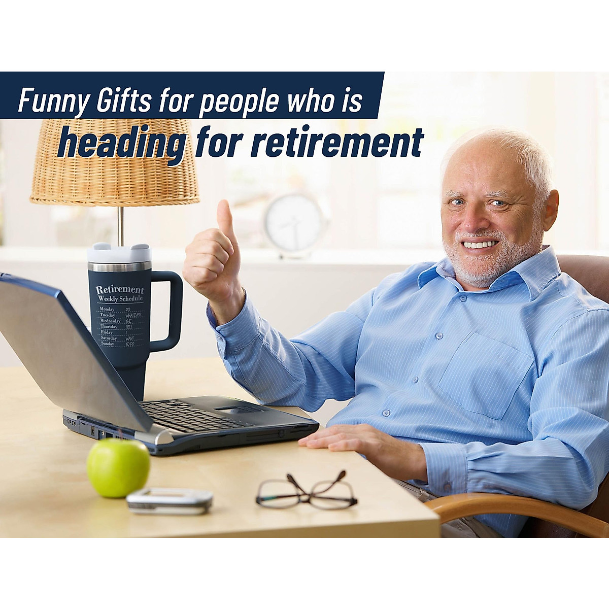 DLOCCOLD Retirement Gifts For Men Women 2025, Retirement Weekly Schedule, Funny Retirement Gifts for Men, Retired People, Coworkers, Friends, 40oz Tumbler, Black