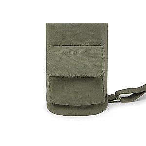 FREMOUS Yoga Mat Bag Carrier Men Women- Double Storage Pocket,Adjustable Shoulder Strap and Handle,Fits Most Mats(Army green)
