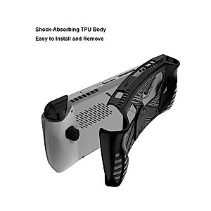 Baigeda Protective Case with Foldable Kickstand for ASUS Rog Ally 2023 Release Full Body Soft TPU Handheld Game Console Drop-Proof Protector Case with Shockproof,Non-Slip,Anti-Collision (Black)