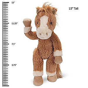 Vermont Teddy Bear Buddy Stuffed Horse - Horse Stuffed Animals, Brown, Pony, 15 Inch