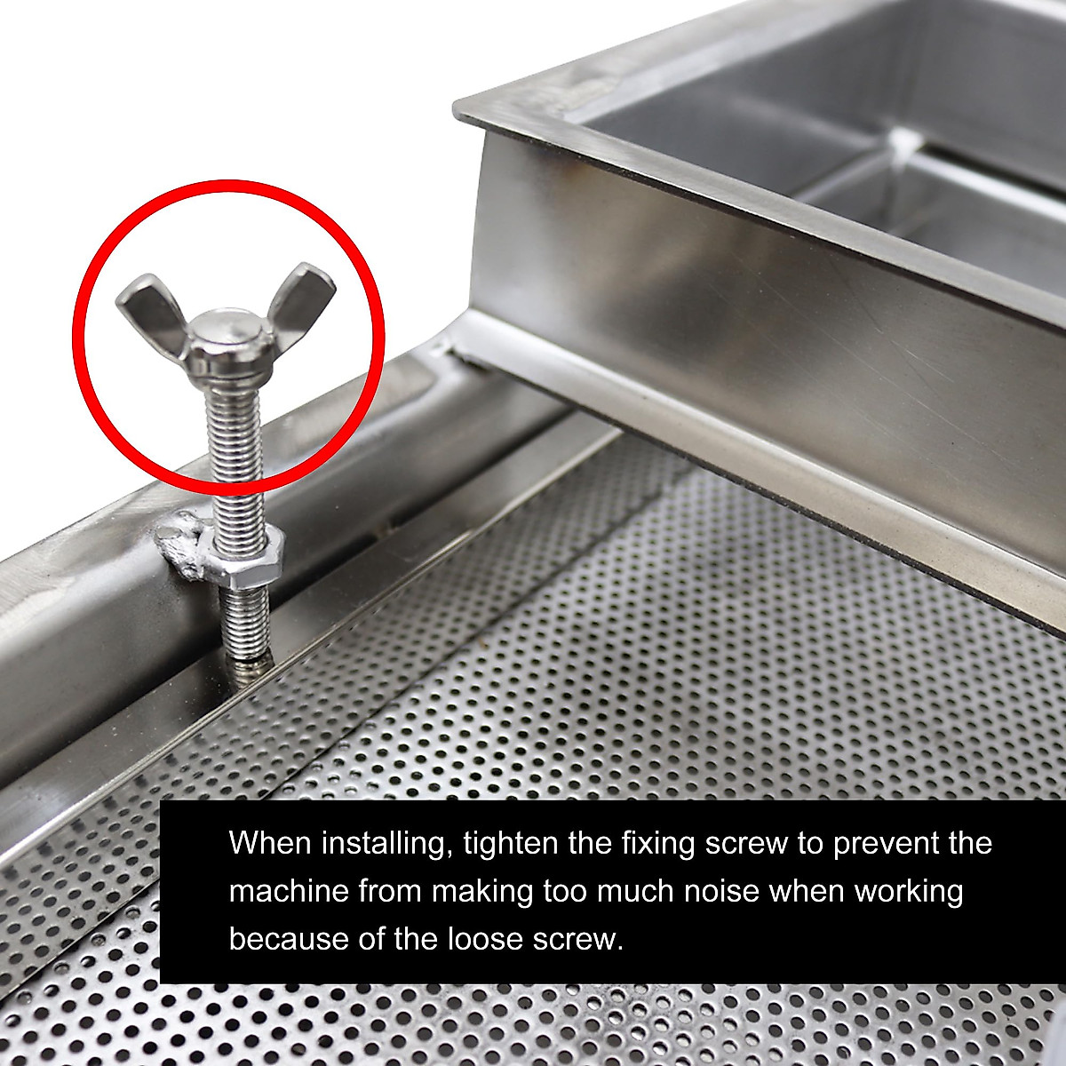 BREVELTION 110V Full Stainless Steel Linear Vibrating Screen Industrial Vibrating Screen Electric Linear Screening Machine for Screening Powder Plastic Particles Grains with 3mm Screen 80W