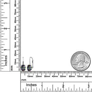 Gem Stone King 925 Sterling Silver Genuine Gemstone Birthstone Leverback Earrings | Oval 8X6MM Drop Dangle Earrings for Women