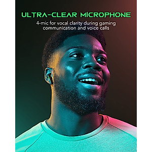 Black Shark Bluetooth Earbuds Wireless with 45ms Ultra-Low Latency, Gaming 5.2, Dual Modes, 10mm Driver, 35H Play Time, IPX4 Waterproof, Built-in Mic - Lucifer T1