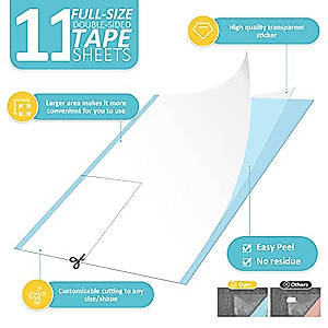 HappyFreeSX Anti Cat Scratch Furniture Protector from Cats, 11 PCS Sticky Paws for Cats, Corner Couch Protector for Cats, Cat Scratch Deterrent Tape, Cat Training Tape, Cat Scratching Post Scratchers