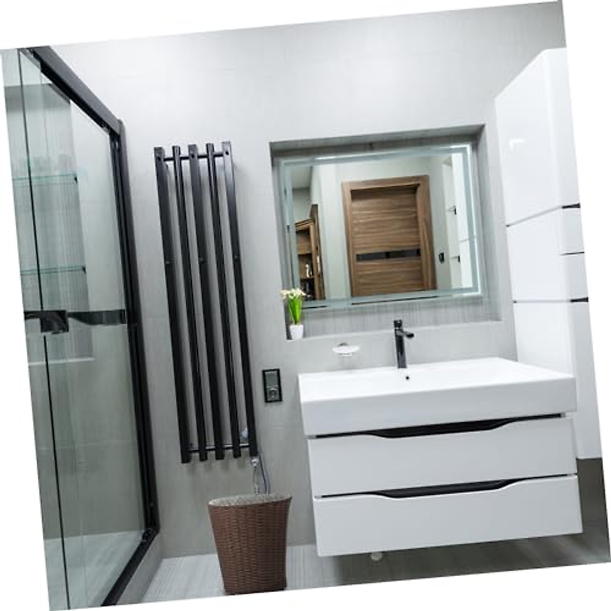 TINEASUR Woven Storage Basket Trash Bin with Lid Round Vases for Centerpieces Straw Basket Bin Storage Weaving Basket Decorative Woven Basket Living Room Storage Basket Coffee Paper Rope