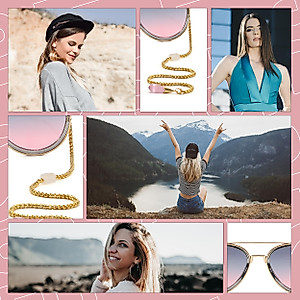 Loom&Pearl Armless Chain Festival Sunglasses with Non-Slip Holds on Ears