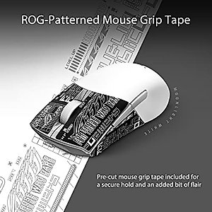 Asus ROG Keris Wireless AimPoint Gaming Mouse, Tri-mode connectivity (2.4GHz RF, Bluetooth, Wired), 36000 DPI sensor, 5 programmable buttons, ROG SpeedNova, Replaceable switches, Paracord cable, White