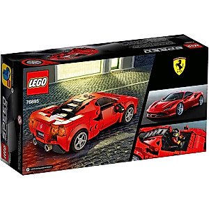 LEGO Speed Champions 76895 Ferrari F8 Tributo Toy Cars for Kids, Building Kit Featuring Minifigure (275 Pieces)