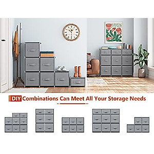 EnHomee 9 Cube Storage Organizer DIY Storage Cubes Portable Organizer Shelves Toy Organizers Storage for Bedroom/Living Room/Kids Room