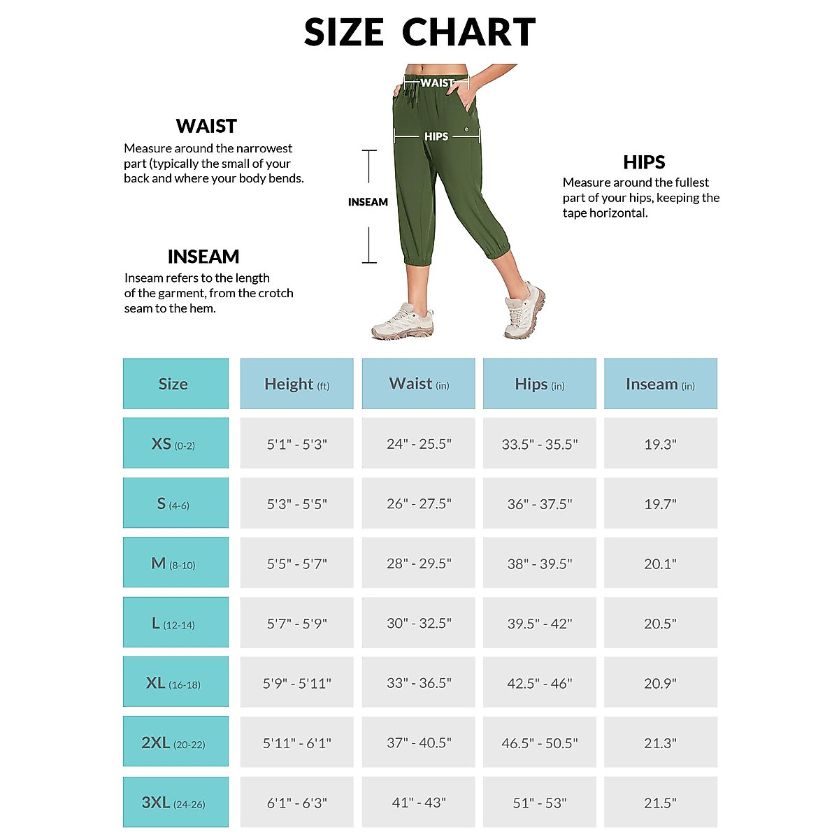 BALEAF Women's Lightweight Capris Joggers Running Hiking Shorts Quick Dry Sun Protection Pockets Blue Medium