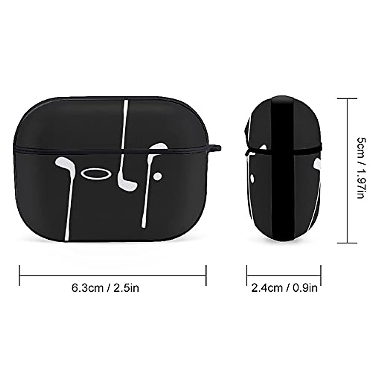 Golf Lover Airpods Case Cover for Apple AirPods Pro Cute Airpod Case for Boys Girls PC Hard Silicone Protective Skin Airpods Accessories with Keychain