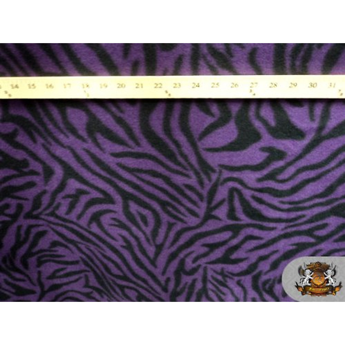 Fleece Fabric Printed Animal Print *Purple Zebra* Fabric by The Yard