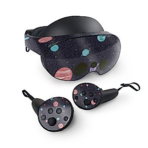 MightySkins Glossy Glitter Skin Compatible with Meta Quest Pro - Bright Night Sky | Protective, Durable High-Gloss Glitter Finish | Easy to Apply, Remove, and Change Styles | Made in The USA
