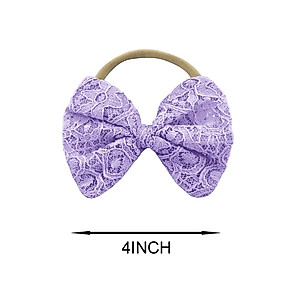 BGFKS Baby Girl Tutu Dress Elegant Lace Pom Pom Flutter Sleeve with Flower Headband Set(Purple,3T)