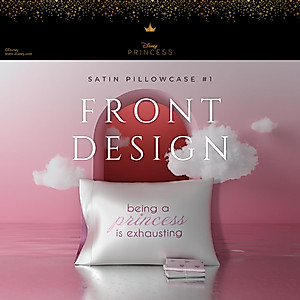 Disney Princess Sleeping Beauty Silky Satin Standard 2 Pack Pillowcase Cover Set 20x30 for Hair and Skin, (Officially Licensed Product) by Franco Collectibles