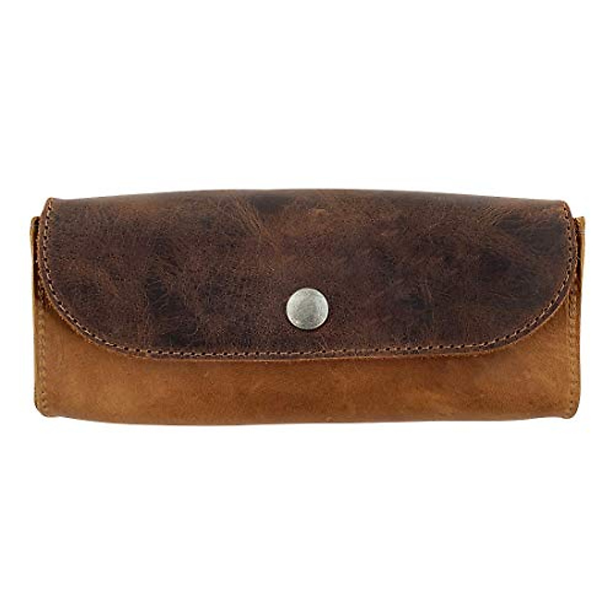 Hide & Drink, Pencil Case Handmade from Full Grain Leather - Stylish, Classic, Pen and Pencil Pouch, Organizer - Storage for Writing Utensils, Great for School, Work, Office - Single Malt Mahogany