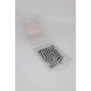 HLAFIX Fastener SS410 1000hrs Anti-Rust Silver Ruspert Coating Concrete Screw 1/4”x2-3/4”, Hex Washer Head, Diamond Point, 12pcs in Blister Package