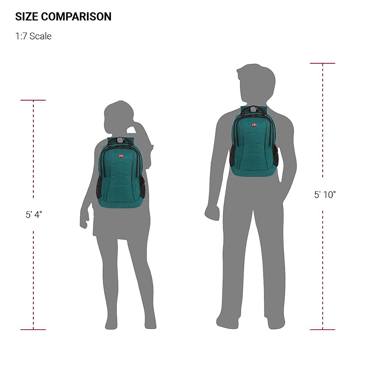 SwissGear 5668 Laptop Backpack, Green Heather, 18.25 Inches