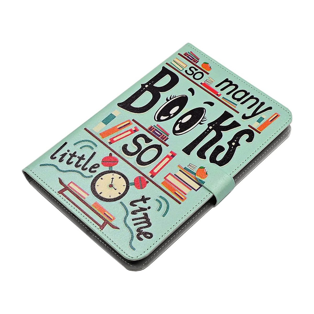 YOYOYX Case for Amazon Kindle Fire 7 Tablet (2022 Release-12th Generation), Slim Folding Premium PU Leather Protective Case Stand Shell Shockproof Soft TPU Cover, Book Lover Quote