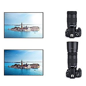 JJC ET-74B Bayonet Dedicated Lens Hood Shade for Canon RF 100-400mm f/5.6-8 is USM and Canon EF 70-300mm f/4-5.6 is II USM Lens, Replaces Canon ET-74B OEM Lens Hood