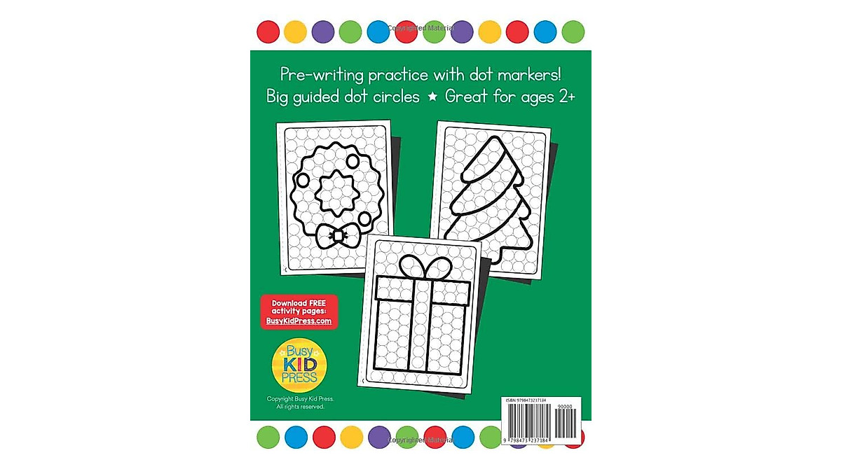 Merry Christmas Dot Markers Activity Book for Kids