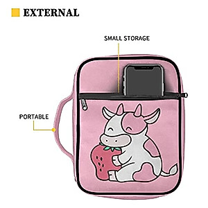 Veniyate Customized Add Your Own Image Bible Holder Bible Cover Carry Organizer Portable with Zipper and Front Pocket Large Capacity Church Bible Protective