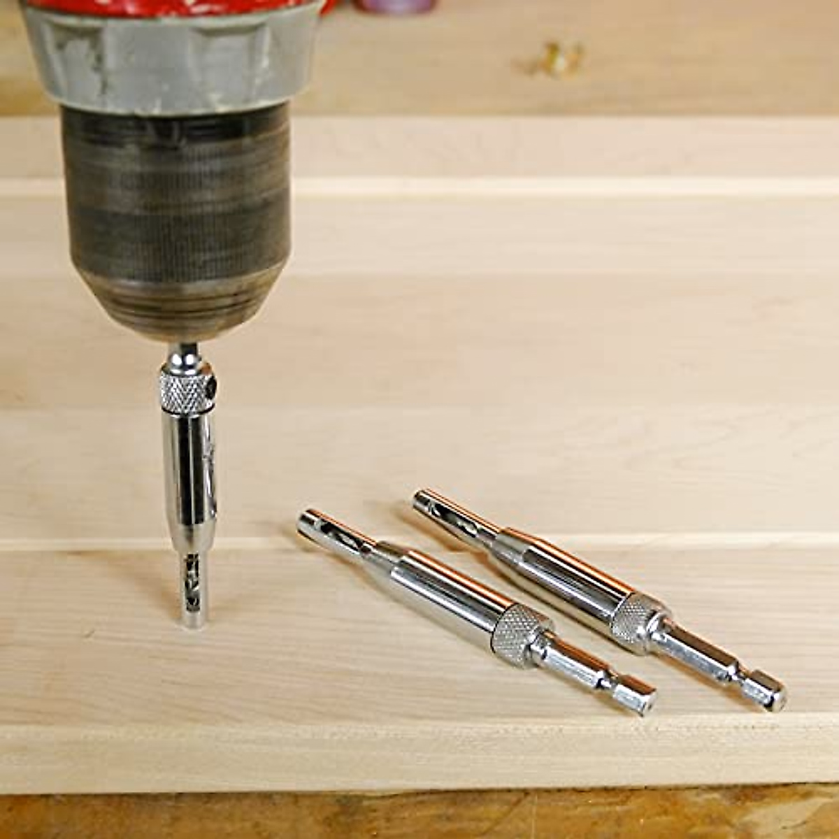 Deadwood Crafted Tools VIX Self Centering Drill Bit Set - 7/64, 9/64, and 11/64in Wood Drill Bits for Hinges and Shelves