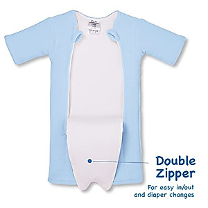 Baby Merlin's Magic Sleepsuit - Microfleece Baby Transition Swaddle - Baby Sleep Suit - Blue - 3-6 Months