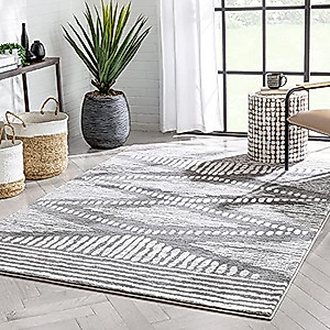 Well Woven Axasta Grey Diamond Medallion Tribal Area Rug (5'3" x 7'3")