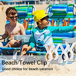 12PCS Beach Towel Clip, SHAIDOJIO Clothes Pins, Heavy Duty Laundry Clothes Clips, Blanket Quilt Drying Clip, Strong Grip Holder Clamp to Keep Your Towel, Clothes, Blankets from Blowing Away