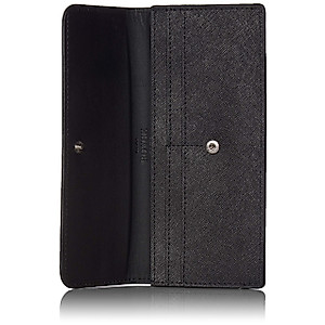 Royce Leather RFID Blocking Credit Card Clutch Wallet in Saffiano Leather, Black, One Size