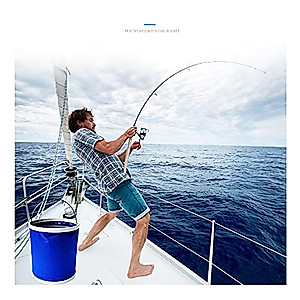 Dxyufazhe Oxford Waterproof Cloth Folding Bucket, Multifunctional Outdoor wash Tool, Great for Car Wash, Hike&Garden (9L, Blue)