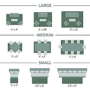 Edenbrook Area Rugs for Living Room - Black and Cream Rug-Low Pile Perfect for High Traffic Areas, 8x10 Rug