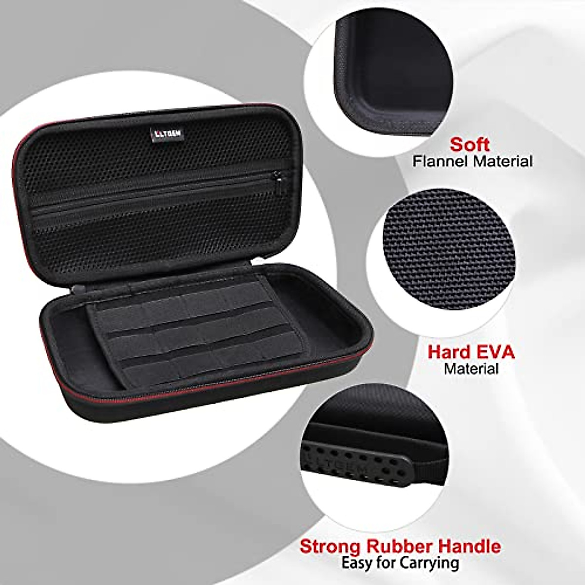 LTGEM EVA Hard Case for Logitech G Cloud Gaming Handheld - Travel Protective Carrying Storage Bag (Black)