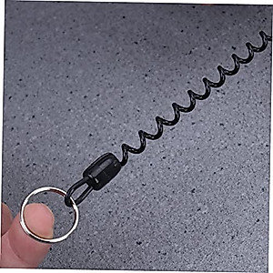 Housoutil 24 pcs Heavy Duty Spring Fishing Lanyard Tether Tools Retractable Fishing Ropes Fishing Gear Tool Fishing Safety Wire pogo Keychains Security Gear Tools Key Rings Heaps Lip Clip