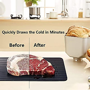 Quick Thaw Plate - Frozen Food Steak Meat Vegetable Fruit Natural Quick Thaw Pad Fast and Safe No Microwave or Hot Water Required Kitchen Supplies