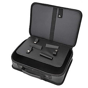 Segbeauty Barber Carrying Case, 11.8 x 8.5in Hair Styling Travel Tool Bag, Professional Salon Hair Cutting Grooming Kit Storage Organizer for Clippers, Scissors, Barber Supplies