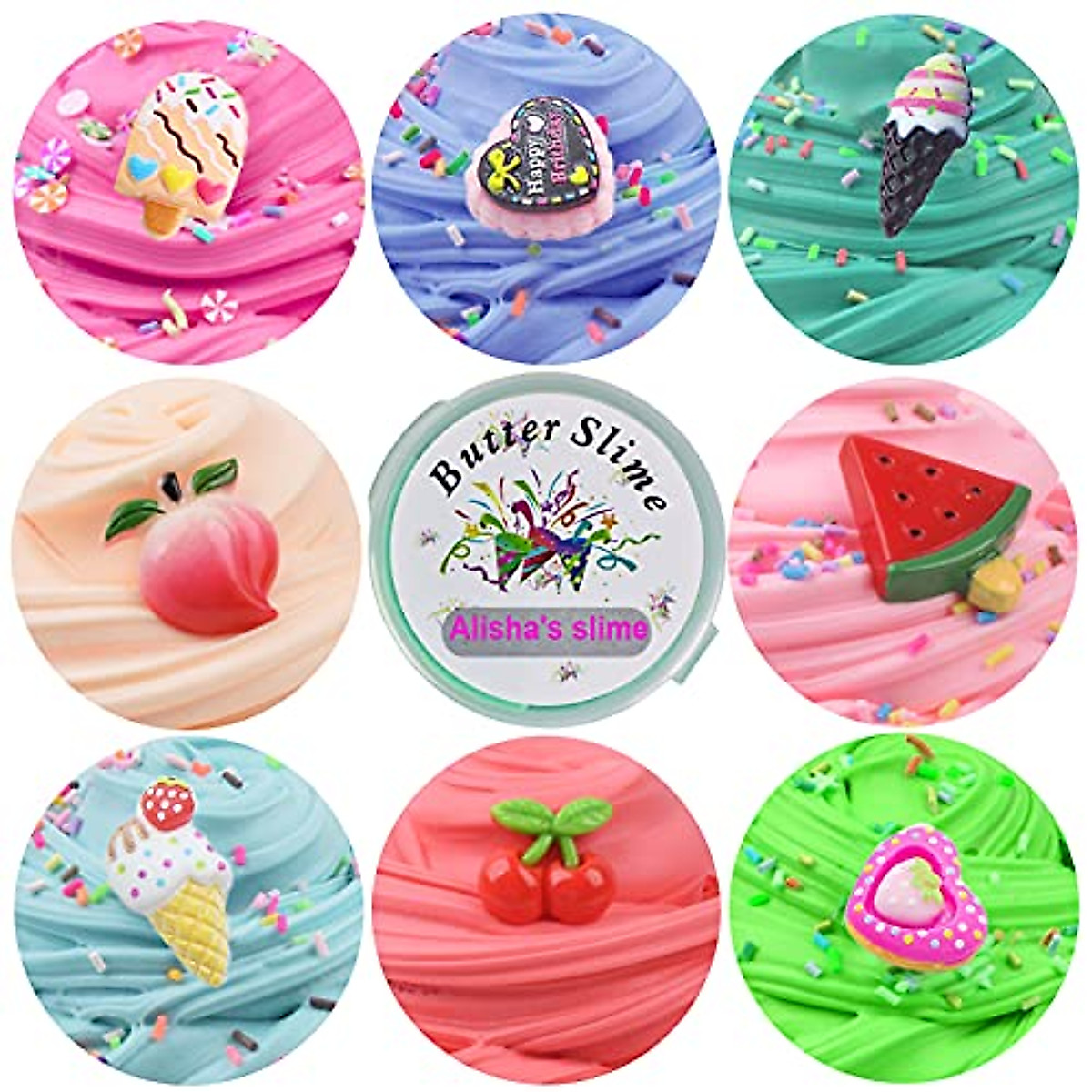 12 Pack Butter Slime Kits,Scented Slime for Kids Party Favor Gift,Stress Slime Toy for Girls and Boys,Soft and Stretchy
