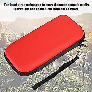 Aoutecen Lite Game Storage Bag, Hard Shell Waterproof Anti-Collision,Anti-Fall Scratch Resistant Game Consloe Carrier Hand Strap for Outdoor for Travel(red)