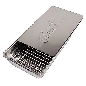 Indoor Outdoor Stovetop Smoker - Stainless Steel Smoker Box w/ Oak Wood Chips & Recipes- Works On Any Heat Source, Indoor Stovetop or Outdoor BBQ Grill-Great Fathers Day Gift & Grilling Gift for Men