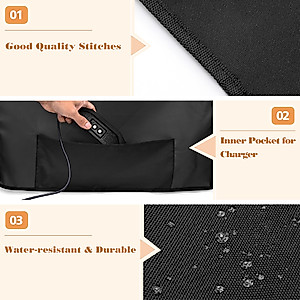 HODRANT Grill Cover Compatible with Ninja OG701 OG751 Woodfire Grill, BBQ Grill Accessories Bag with Handle & Inner Pocket, Compatible with Ninja OG700 Series Outdoor 7-in-1 Grill Smoker, Cover Only