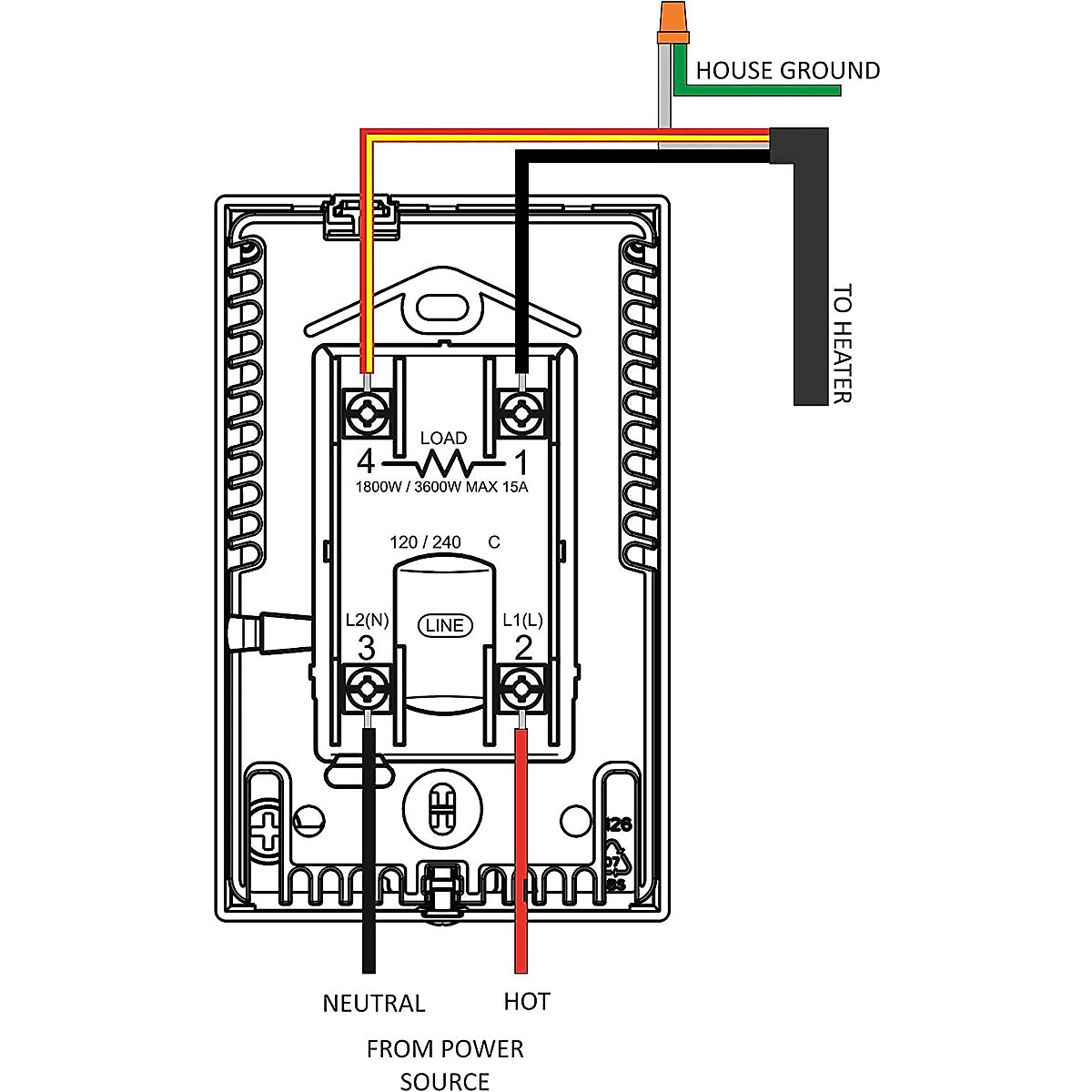 Touchscreen WiFi Programmable Floor Heating Thermostat FloorLace Flex (Thermostat, WiFi Programmable)