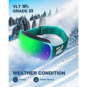 ZIONOR Lagopus Ski Goggles Z1 Zipon HD Lens Ski Goggles