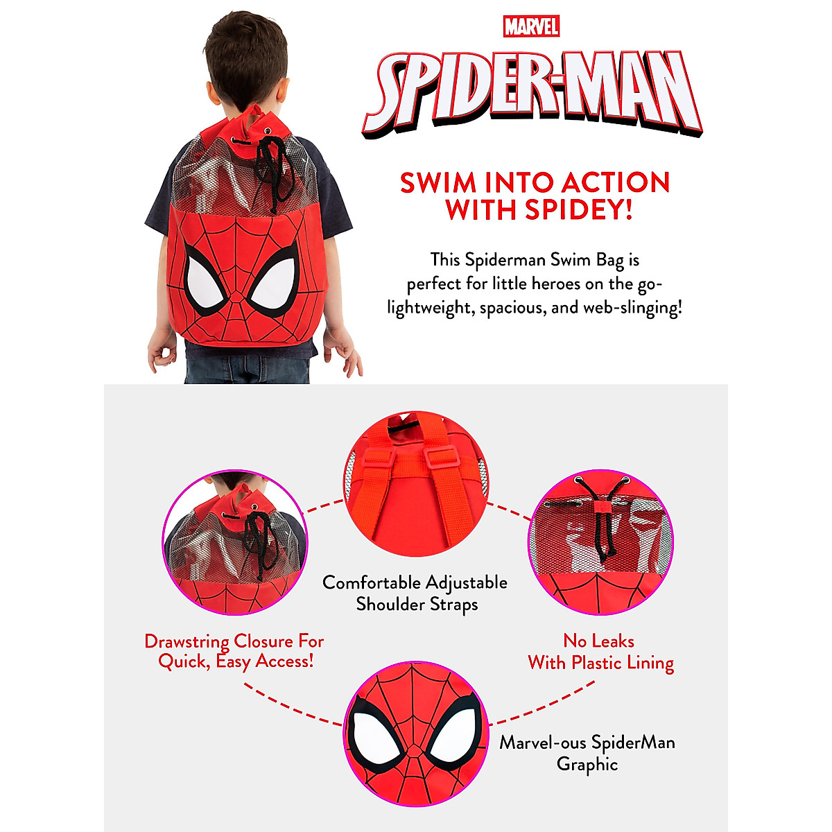 Marvel Kids Spiderman Swim Bag